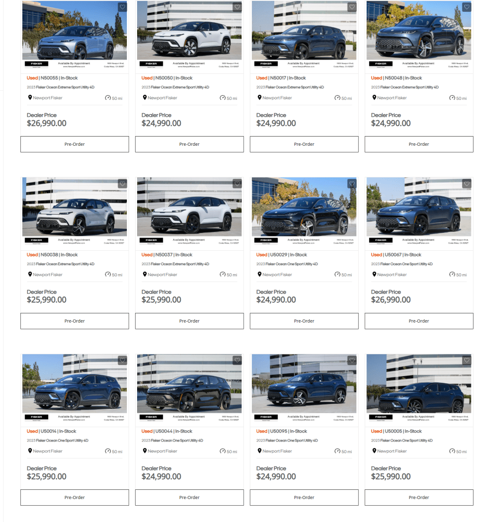 A Southern California Fisker Dealer (!) Has A Bunch Of Practically ...